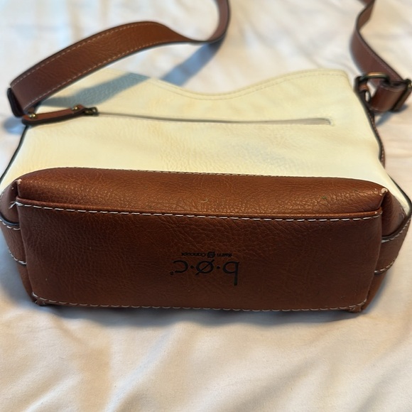 boc | Bags | Boc Womens Cream Brown And Blue Crossbody Bag | Poshmark